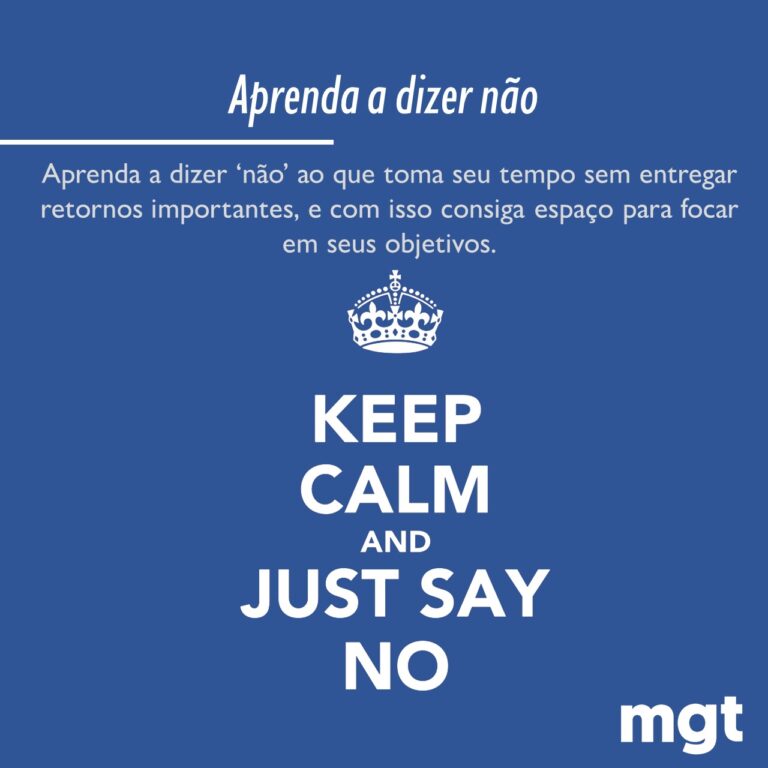Aprenda a dizer 'não'